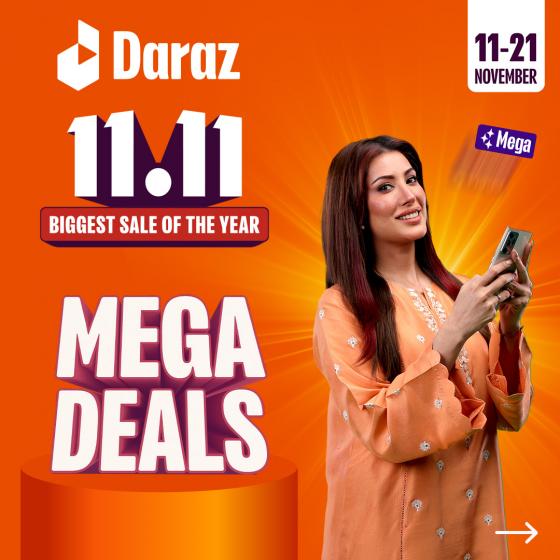 Daraz 11.11 Sale 2023! up to 75% off Mega deals and Rs 11,000/- Mega Voucher | What's On Sale